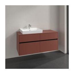 Villeroy & Boch Villeroy und Boch Collaro Waschtischunterschrank C08200AH 120x54,8x50cm, Waschtisch links, wine red