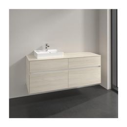 Villeroy & Boch Villeroy und Boch Collaro Waschtischunterschrank C07400AA 140x54,8x50cm, Waschtisch links, white oak