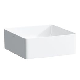 Laufen Living Square Waschtisch-Schale 8114334001121, LCC, 36x36cm, ohne &Uuml;berlauf und Hahnloch, Saphirkeramik