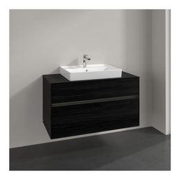 Villeroy & Boch Villeroy und Boch Collaro Waschtischunterschrank C019B0AB 100x54,8x50cm, Waschtisch mittig, LED-Beleuchtung 7,3 W, black oak