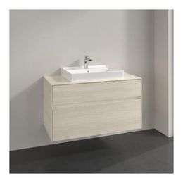 Villeroy & Boch Villeroy und Boch Collaro Waschtischunterschrank C019B0AA 100x54,8x50cm, Waschtisch mittig, LED-Beleuchtung 7,3 W, white oak