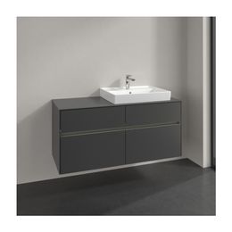 Villeroy & Boch Villeroy und Boch Collaro Waschtischunterschrank C08600VR 140x54,8x50cm, Waschtisch rechts, graphite
