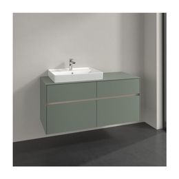 Villeroy & Boch Villeroy und Boch Collaro Waschtischunterschrank C082B0AF 120x54,8x50cm, Waschtisch links, LED-Beleuchtung 8,8 W, soft green