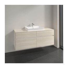 Villeroy & Boch Villeroy und Boch Collaro Waschtischunterschrank C08400AA 140x54,8x50cm, Waschtisch mittig, white oak