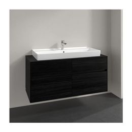 Villeroy & Boch Villeroy und Boch Collaro Waschtischunterschrank C092B0AB 140x54,8x50cm, Waschtisch mittig, LED-Beleuchtung 10,4 W, black oak