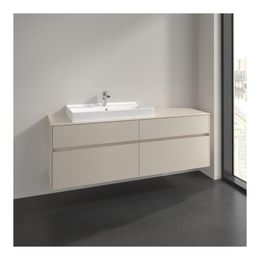 Villeroy & Boch Villeroy und Boch Collaro Waschtischunterschrank C026B0VN 160x54,8x50cm, Waschtisch links, LED-Beleuchtung 12W, cashmere grey