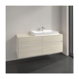 Villeroy & Boch Villeroy und Boch Collaro Waschtischunterschrank C090B0AA 140x54,8x50cm, Waschtisch rechts, mit LED-Beleuchtung, white oak