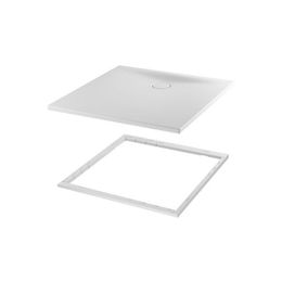 Bette BetteFloor Side Duschfl&auml;che 3381-000AS,T1 90x90cm, Antirutsch/Sense, Mini-Wannentr&auml;ger, wei&szlig;
