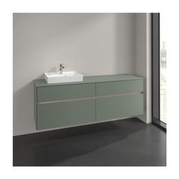 Villeroy & Boch Villeroy und Boch Collaro Waschtischunterschrank C078B0AF 160x54,8x50cm, Waschtisch links, LED-Beleuchtung 12W, soft green