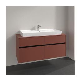 Villeroy & Boch Villeroy und Boch Collaro Waschtischunterschrank C09200AH 140x54,8x50cm, Waschtisch mittig, wine red