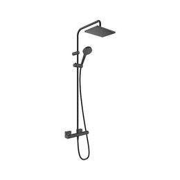 Hansgrohe Vernis Shape 230 1jet Showerpipe 26097670 EcoSmart, mit Brausethermostat, schwarz matt