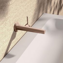 KEUCO Edition 400 Einhebel-Waschtischmischer 51516291101 Unterputz, Ausladung 19,7 cm, Rotgold geb&uuml;rstet
