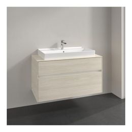 Villeroy & Boch Villeroy und Boch Collaro Waschtischunterschrank C020B0AA 100x54,8x50cm, Waschtisch mittig, LED-Beleuchtung 7,3 W, white oak