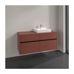 Villeroy & Boch Villeroy und Boch Collaro Waschtischunterschrank C07200AH 120x54,8x50cm, Waschtisch rechts, wine red