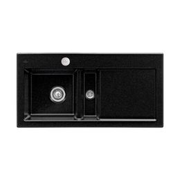 Villeroy & Boch Villeroy und Boch Subway Fl&auml;chenb&uuml;ndige Sp&uuml;le 67702FJ0 Becken links, mit Ablaufgarnitur und Excenterbet&auml;tigung, Chromit