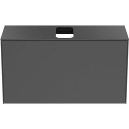Ideal Standard Conca Waschtisch-Unterschrank T3936Y2 mit Ausschnitt, 1 Auszug, 100x37x55 cm, mittig, Anthrazit matt lackiert
