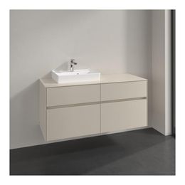 Villeroy & Boch Villeroy und Boch Collaro Waschtischunterschrank C071B0VN 120x54,8x50cm, Waschtisch links, LED-Beleuchtung 8,8 W, cashmere grey
