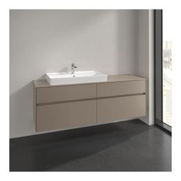 Villeroy & Boch Villeroy und Boch Collaro Waschtischunterschrank C026B0VM 160x54,8x50cm, Waschtisch links, LED-Beleuchtung 12W, taupe