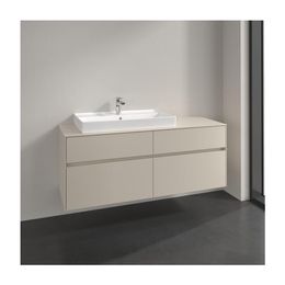 Villeroy & Boch Villeroy und Boch Collaro Waschtischunterschrank C089B0VN 140x54,8x50cm, Waschtisch links, LED-Beleuchtung 10,4W, cashmere grey