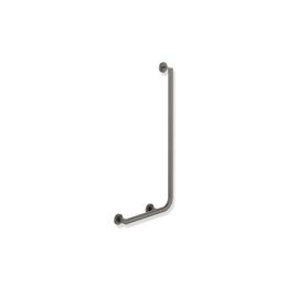 HEWI System 900 Winkelgriff 900.22.10760SC pulverbeschichtet, dunkelgrau tiefmatt, 900 x 400 mm, Ausf&uuml;hrung links