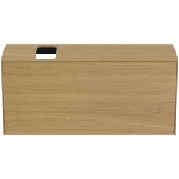 Ideal Standard Conca Waschtisch-Unterschrank T3938Y6 mit Ausschnitt, 1 Auszug, 120x37x55 cm, rechts/links, Eiche hell Furnier