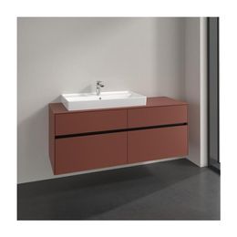 Villeroy & Boch Villeroy und Boch Collaro Waschtischunterschrank C08900AH 140x54,8x50cm, Waschtisch links, wine red