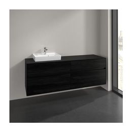 Villeroy & Boch Villeroy und Boch Collaro Waschtischunterschrank C078B0AB 160x54,8x50cm, Waschtisch links, LED-Beleuchtung 12W, black oak