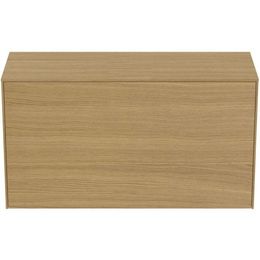 Ideal Standard Conca Waschtisch-Unterschrank T4319Y6 ohne Ausschnitt, 1 Auszug, 100 x 37 x 55 cm, Eiche hell Furnier