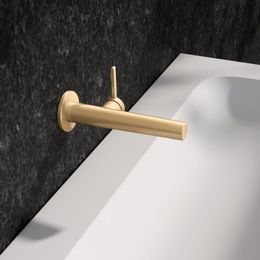 KEUCO Edition 400 Einhebel-Waschtischmischer 51516251101 Unterputz, Ausladung 19,7 cm, Messing geb&uuml;rstet