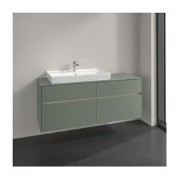 Villeroy & Boch Villeroy und Boch Collaro Waschtischunterschrank C08900AF 140x54,8x50cm, Waschtisch links, soft green
