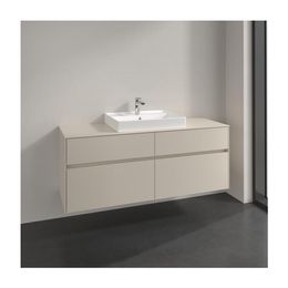 Villeroy & Boch Villeroy und Boch Collaro Waschtischunterschrank C08400VN 140x54,8x50cm, Waschtisch mittig, cashmere grey