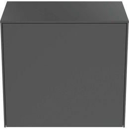 Ideal Standard Conca Waschtisch-Unterschrank T4317Y2 ohne Ausschnitt, 1 Auszug, 60 x 37 x 55 cm, Anthrazit matt lackiert