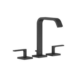 Dornbracht IMO Waschtisch-Dreilocharmatur 20713671-33 mit Ablaufgarnitur, Schwarz matt
