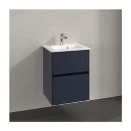 Villeroy & Boch Villeroy und Boch Collaro Waschtischunterschrank C141B0VQ 47,2x61x40,4cm, Waschbecken mittig, LED-Beleuchtung 3,1W, marine blue