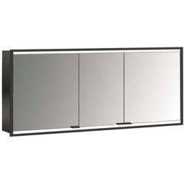 Emco prime Unterputz-Lichtspiegelschrank 949713558 1600x730mm, 3-t&uuml;rig, schwarz/spiegel