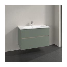 Villeroy & Boch Villeroy und Boch Collaro Waschtischunterschrank C14500AF 96,1x61x48cm, Waschbecken mittig, soft green