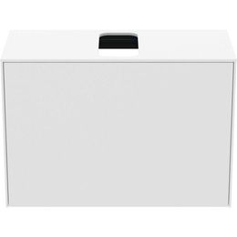 Ideal Standard Conca Waschtisch-Unterschrank T3935Y1 mit Ausschnitt, 1 Auszug, 80x37x55 cm, mittig, Wei&szlig; matt lackiert