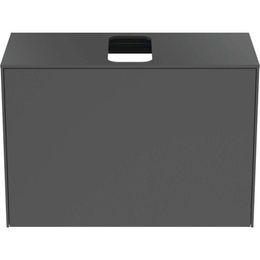Ideal Standard Conca Waschtisch-Unterschrank T3935Y2 mit Ausschnitt, 1 Auszug, 80x37x55 cm, mittig, Anthrazit matt lackiert
