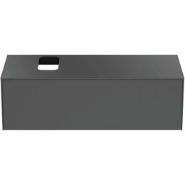 Ideal Standard Conca Waschtisch-Unterschrank T3932Y2 mit Ausschnitt, 1 Auszug, 120x50,5x37 cm, rechts/links, Anthrazit matt lackiert
