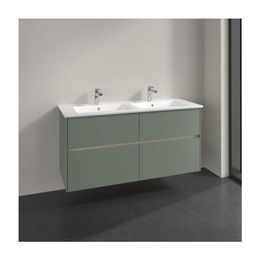 Villeroy & Boch Villeroy und Boch Collaro Waschtischunterschrank C14700AF 126,1x61x48cm, Waschbecken mittig, soft green