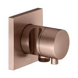 KEUCO IXMO Fertigmontageset 59541291202 rotgold geb&uuml;rstet, Unterputz-Absperrventil, eckig, Schlauchanschluss/Brausehalter