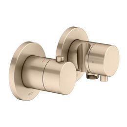KEUCO Edition 400 Brausethermostat 51553031221 bronze geb&uuml;rstet, f&uuml;r 2 Verbraucher, inklusive Wandanschlu&szlig;bogen und Brausehalter