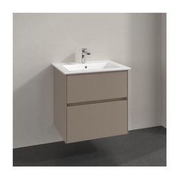 Villeroy & Boch Villeroy und Boch Collaro Waschtischunterschrank C143B0VM 61,1x61x48cm, Waschbecken mittig, LED-Beleuchtung 4,2W, taupe