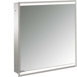 Emco prime Unterputz-Lichtspiegelschrank 949706232 600x730mm, 1 T&uuml;r, Anschlag rechts, aluminium/spiegel