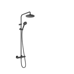 Hansgrohe Vernis Blend 200 1jetShowerpipe 26276670 mit Brausethermostat, mattschwarz