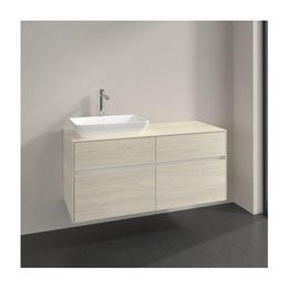 Villeroy & Boch Villeroy und Boch Collaro Waschtischunterschrank C113B0AA 120x54,8x50cm, Waschtisch links, LED-Beleuchtung 8,8 W, white oak