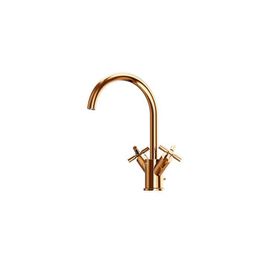 Steinberg Serie 250 Waschtisch-Zweigriffarmatur 2501500RG Ausladung 155mm, schwenkbar, Ablaufgarnitur 1 1/4", Rose Gold