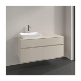 Villeroy & Boch Villeroy und Boch Collaro Waschtischunterschrank C113B0VN 120x54,8x50cm, Waschtisch links, LED-Beleuchtung 8,8 W, cashmere grey