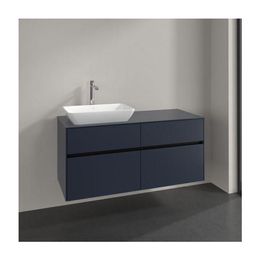 Villeroy & Boch Villeroy und Boch Collaro Waschtischunterschrank C113B0VQ 120x54,8x50cm, Waschtisch links, LED-Beleuchtung 8,8 W, marine blue