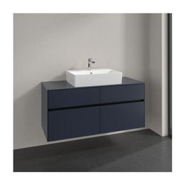 Villeroy & Boch Villeroy und Boch Collaro Waschtischunterschrank C128B0VQ 120x54,8x50cm, Waschtisch mittig, LED-Beleuchtung 8,8 W, marine blue